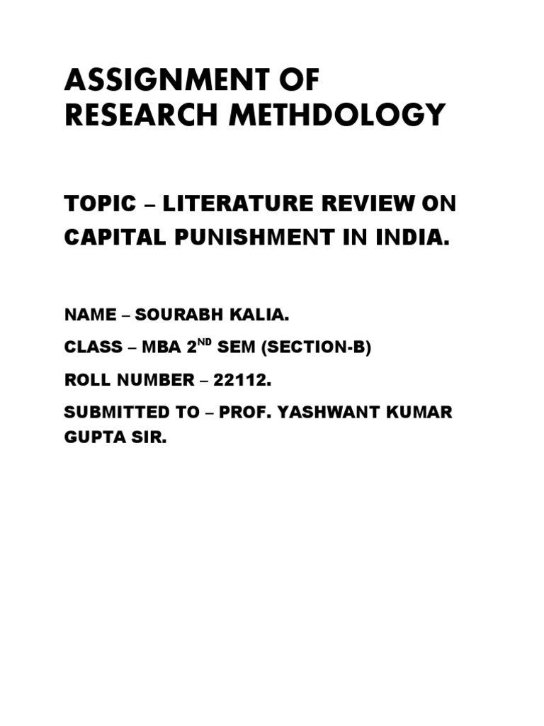 Research Methodology | Download Free PDF | Capital Punishment | Crimes Research Methodology | Download Free PDF | Capital Punishment | Crimes