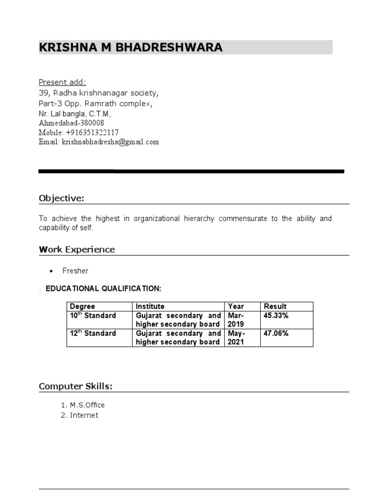 Krishna Resume | PDF