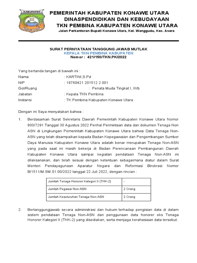 SPTJM Sesuai Format SPTJM PPK | PDF