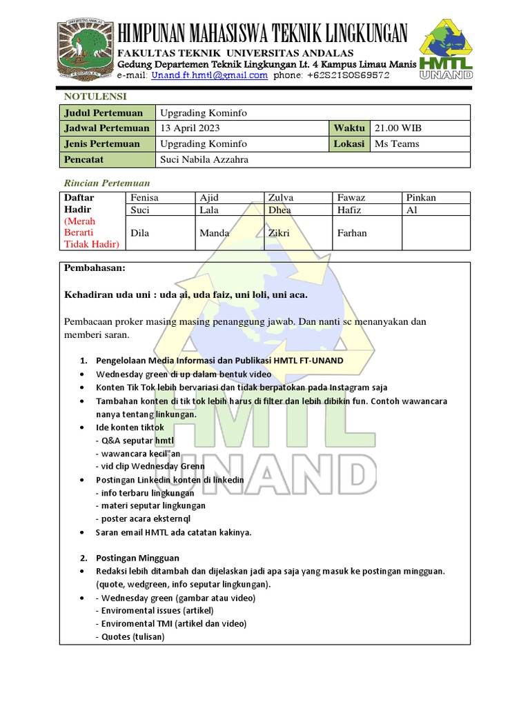 Notulensi Upgrading | PDF