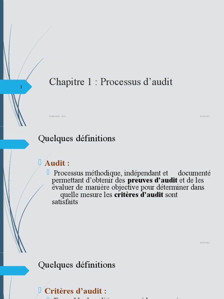 Audit Interne - 1 - Processus D'audit | PDF