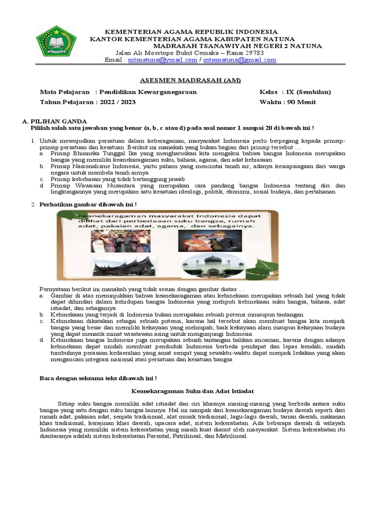 SOAL AM PKN | PDF