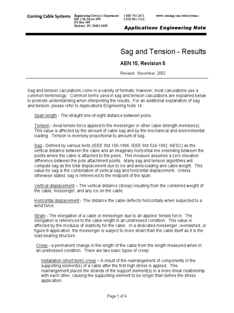 Sag & Tension - Results 2002 | PDF
