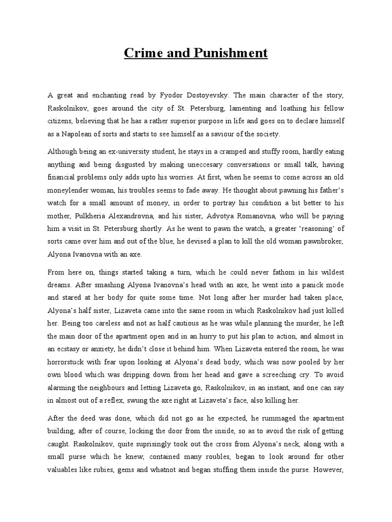 Crime and Punishment | PDF | Crime And Punishment