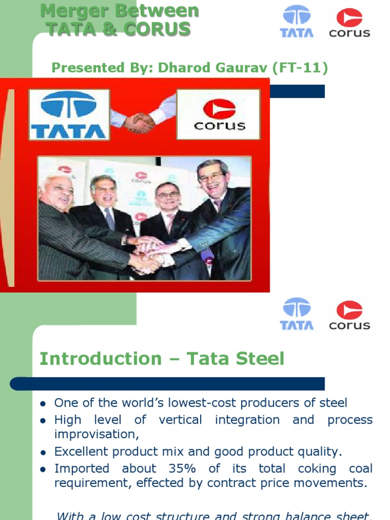 Tata Corus | PDF | Mergers And Acquisitions | Steel