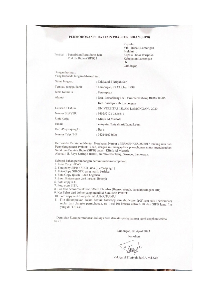 Permohonan Sipb | PDF