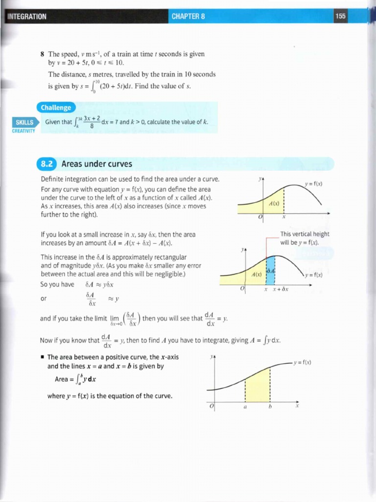 Area Under Curves | PDF