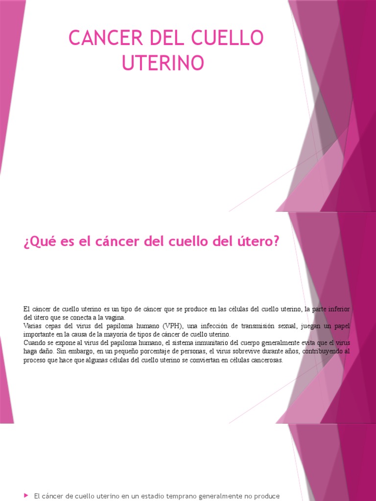 Cancer Del Cuello Uterino | PDF | Cáncer de cuello uterino | Cáncer