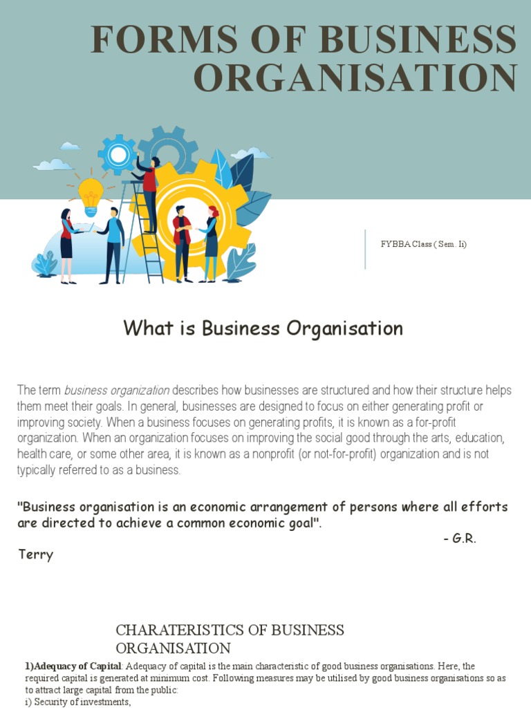 BOS Unit 2 - Forms of Business Organisation | PDF | Partnership | Business