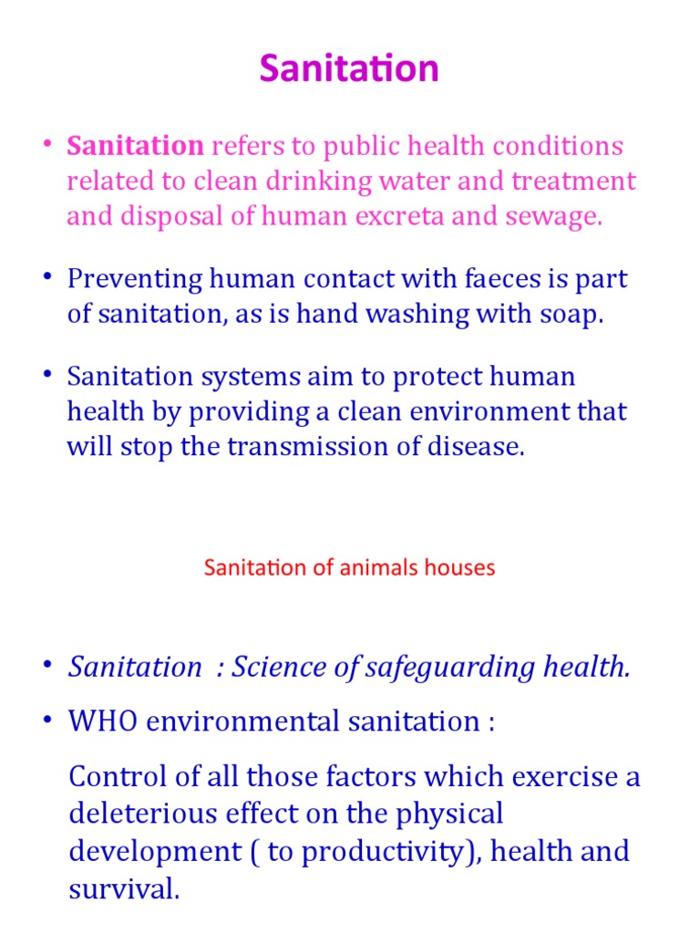 Sanitation of Animal Houses | PDF | Sanitation | Disinfectant