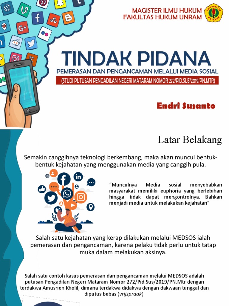 PPT Seminar Hasil Penelitian Tesis Tindak Pemerasan dan Pengancaman ...