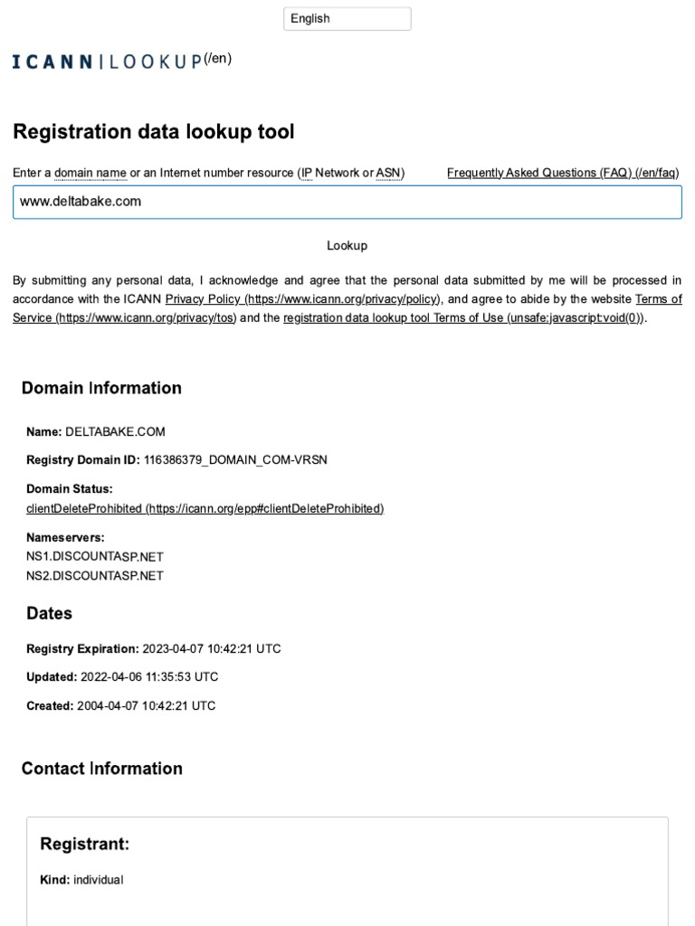 ICANN Lookup Tool Overview | PDF | Computers | Technology & Engineering