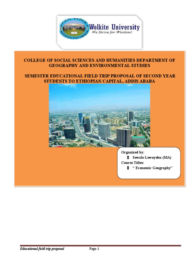 Field Trip Project For Geography of Tourism | PDF | Geography | Economics
