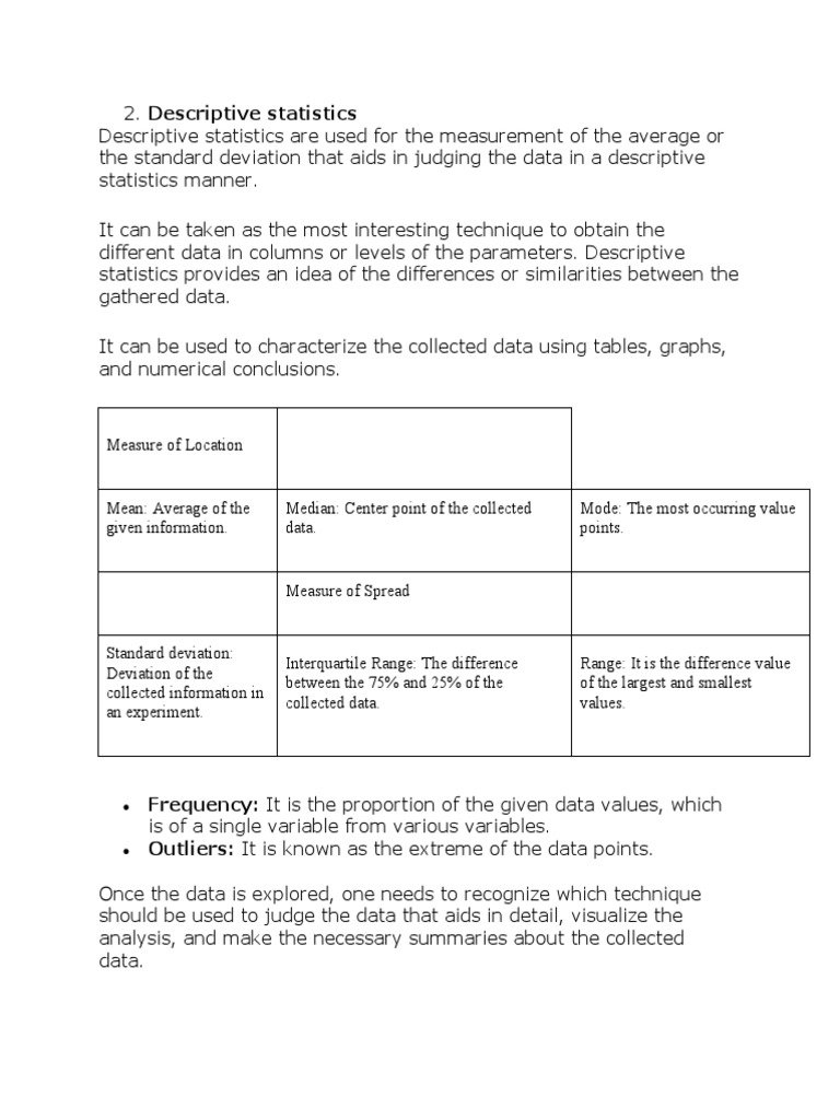 Descriptive Statistics | PDF