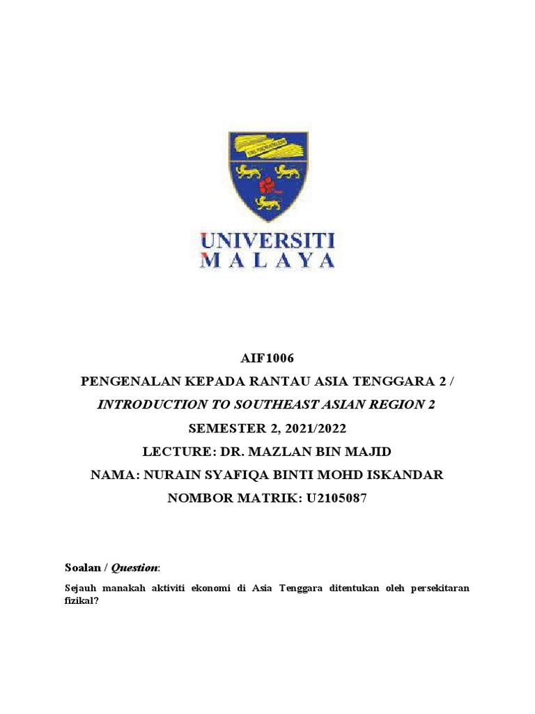 Soalan 1 Aif 1006 (U2105087) | PDF