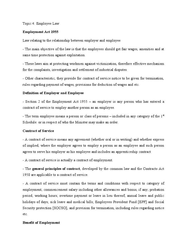 Understanding Employee Law in Malaysia | PDF | Legal Liability | Tort