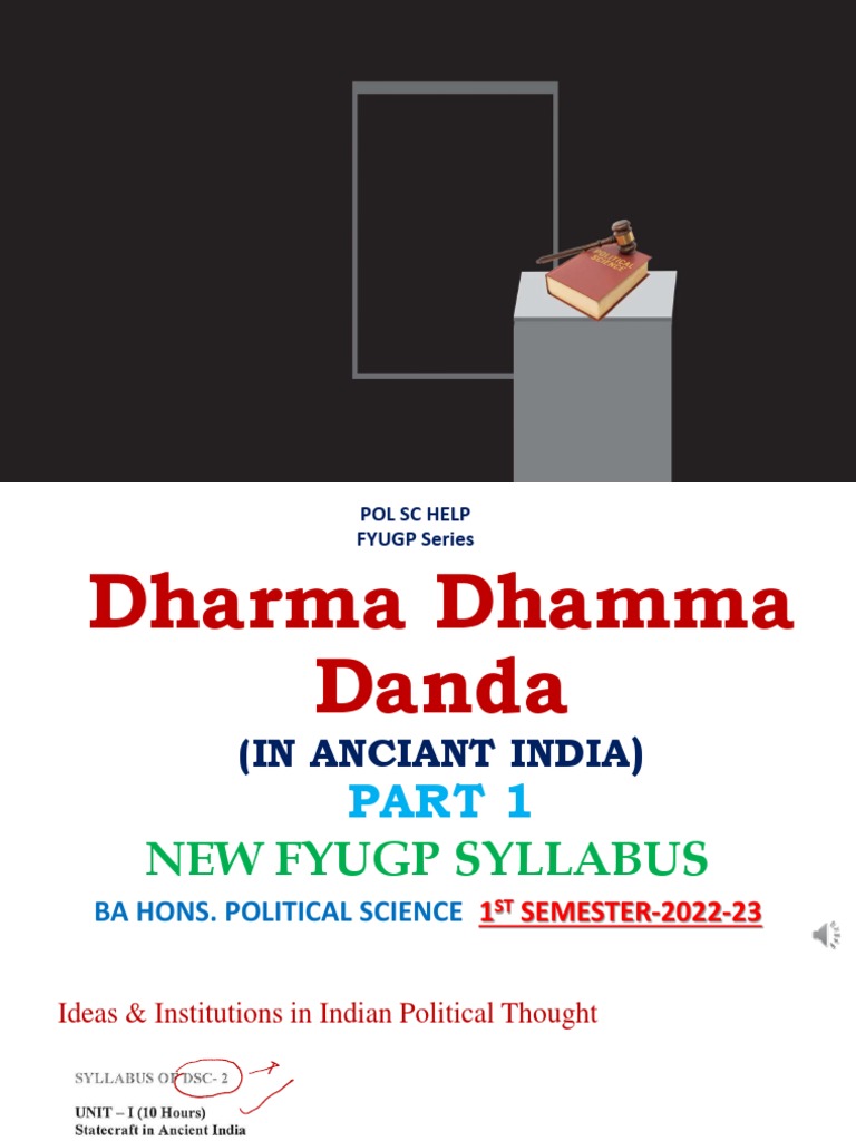 Dharma, Dhamma, Danda Part 1 | PDF