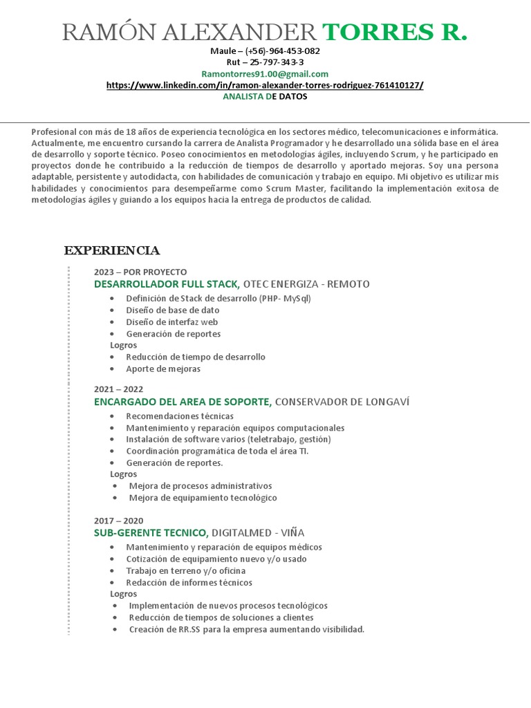 CV Ramon Torres | PDF
