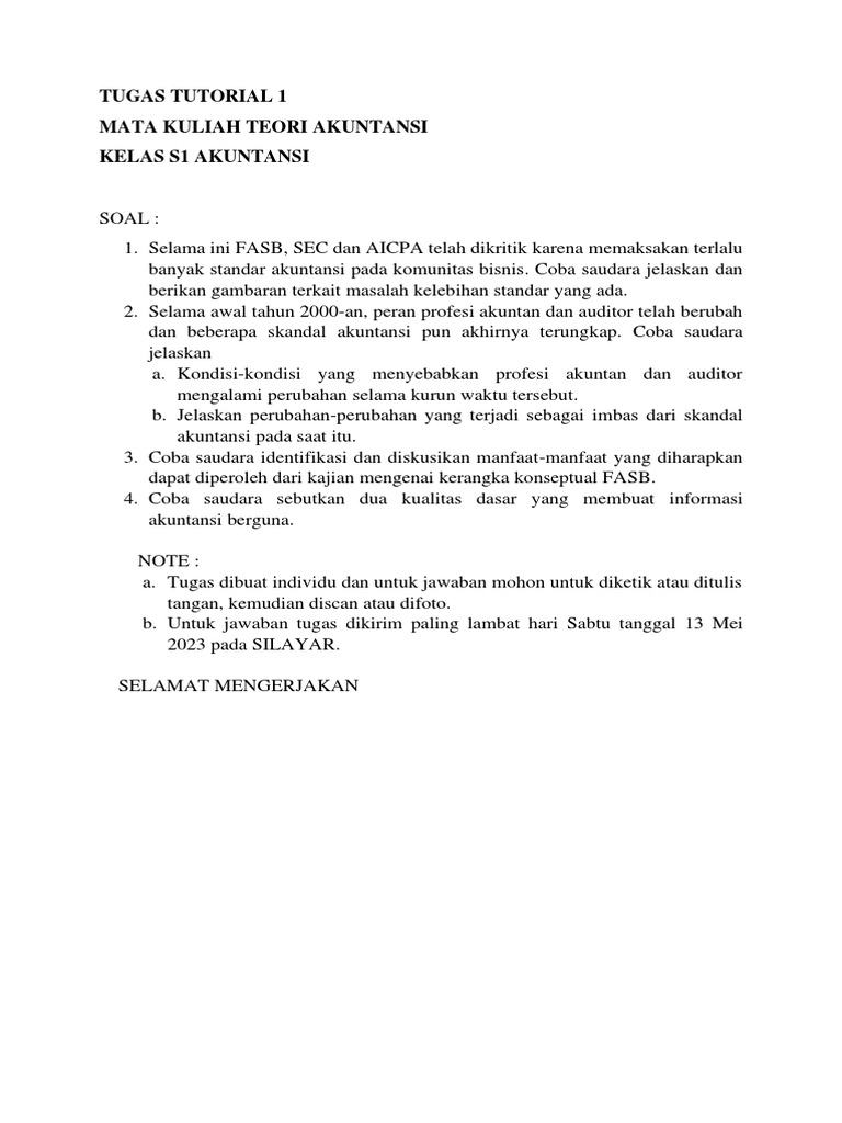 TTM 1 Teori Akt | PDF