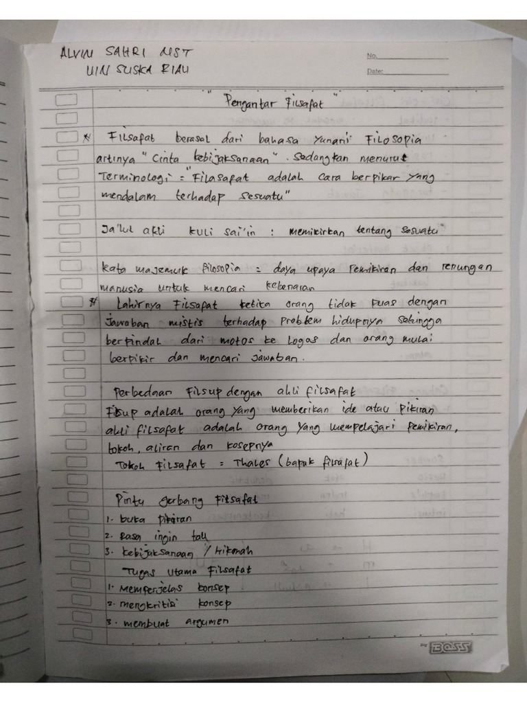 Pengantar Filsafat - Alvin Sahri NST | PDF