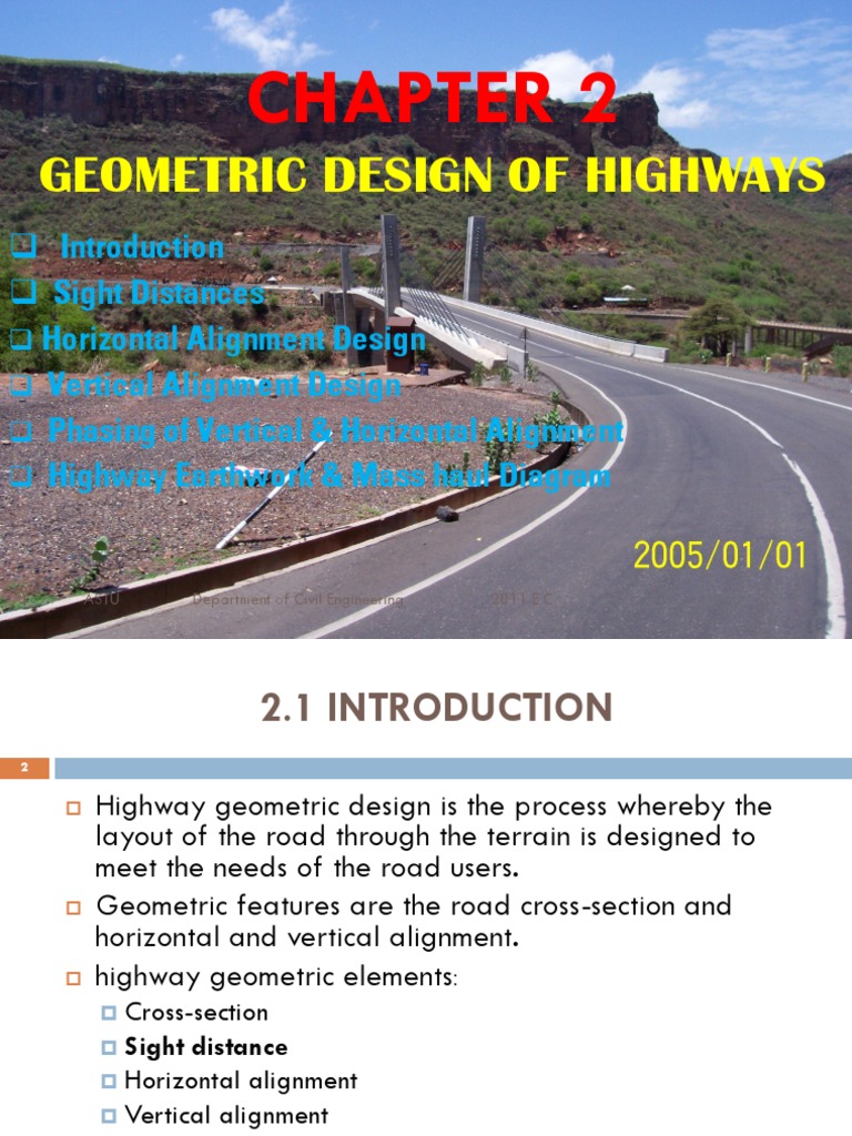 Chapter 2 GEOMETRICAL DESIGN OF HIGHWAY | PDF
