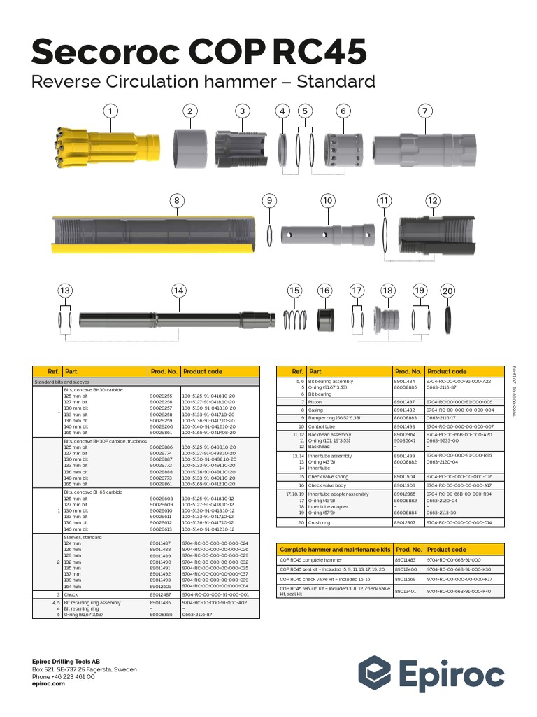 Reverse Circulation Hammer-Rc45 | PDF | Machines | Industrial Processes
