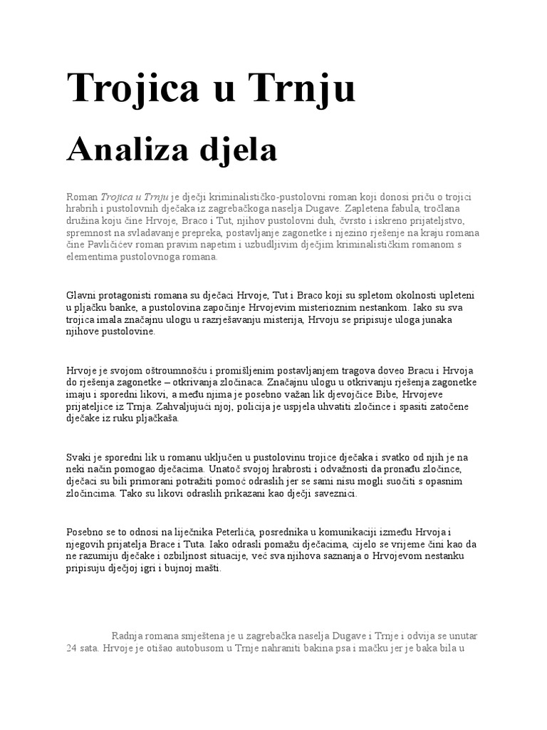 Trojica U Trnju | PDF