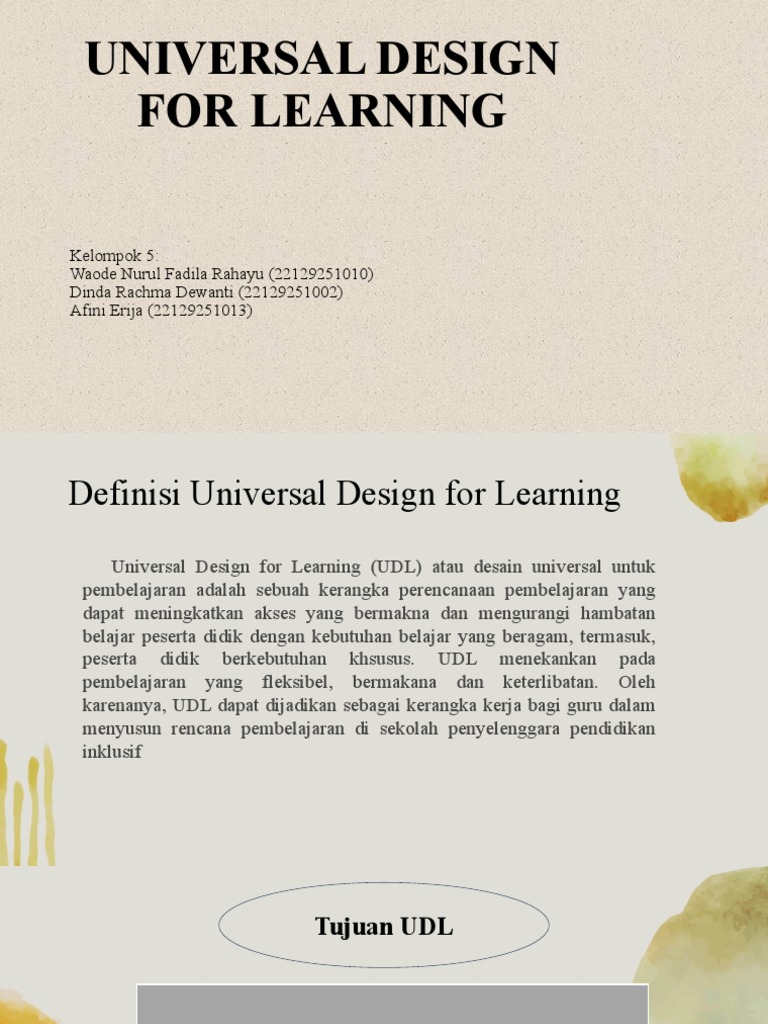 Universal Design for Learning | PDF
