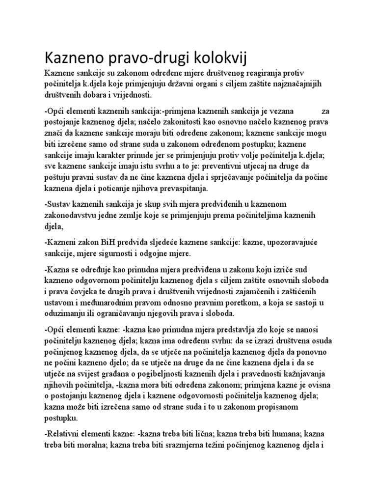 Kazneno Pravo | PDF