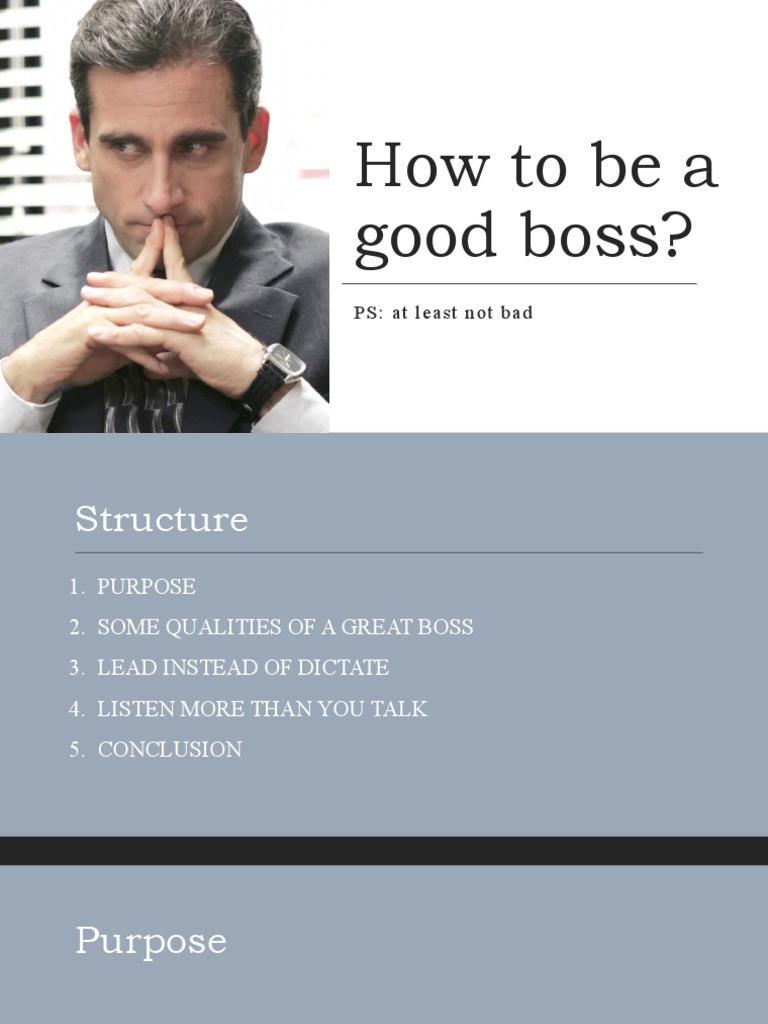 How To Be A Good Boss | PDF