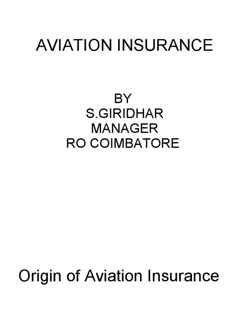 Aviation Insurance Download Free Pdf Liability Insurance Insurance