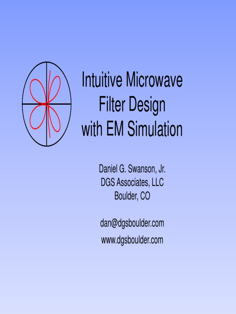 EuMW 2017 Workshop Swanson Intuitive Microwave Filter Design | PDF