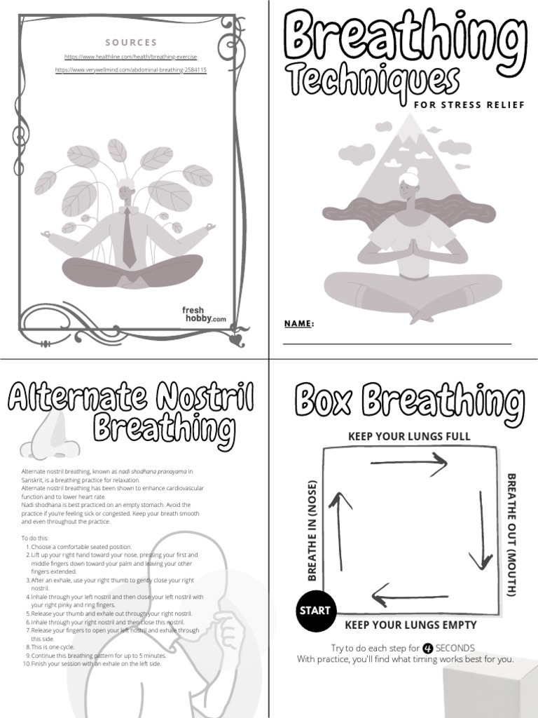 Techniques: Alternate Nostril Breathing | PDF | Breathing | Exhalation