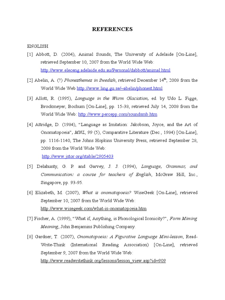 REFERENCES | PDF | Linguistics | Human Communication