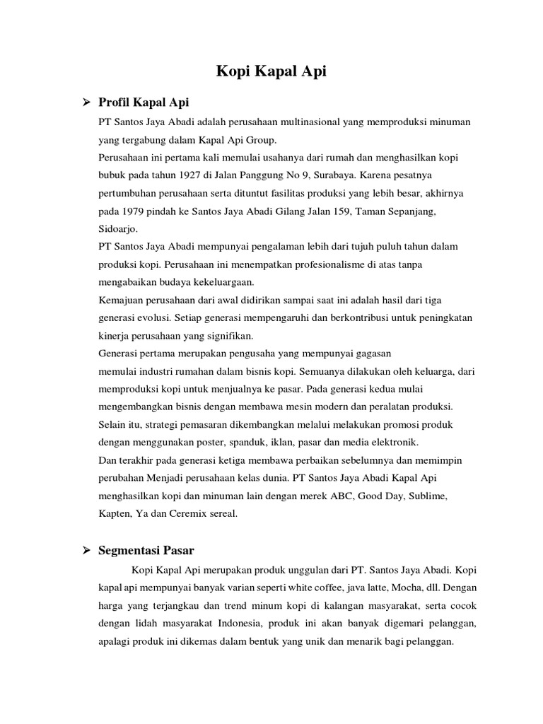 Kopi Kapal Api1 | PDF