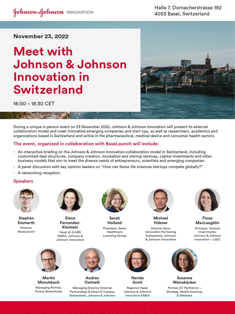 Johnson & Johnson Innovation Event Nov 23 | PDF | Innovation | Startup ...