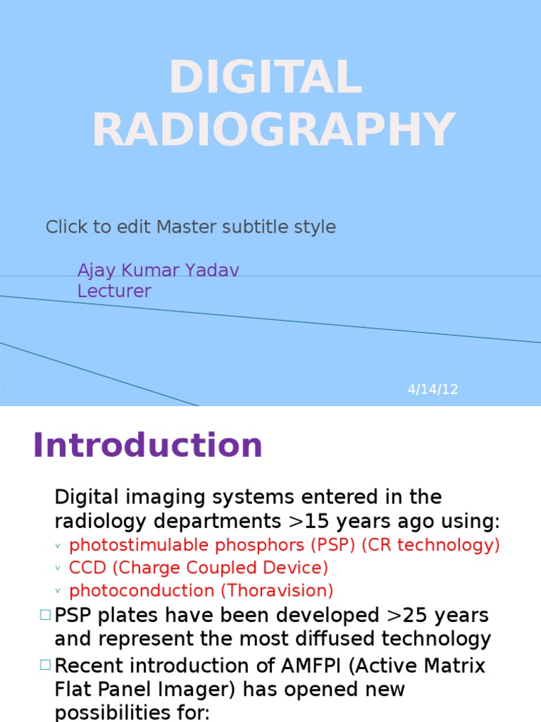 Digital Radiography | PDF | Optics | Electromagnetic Radiation