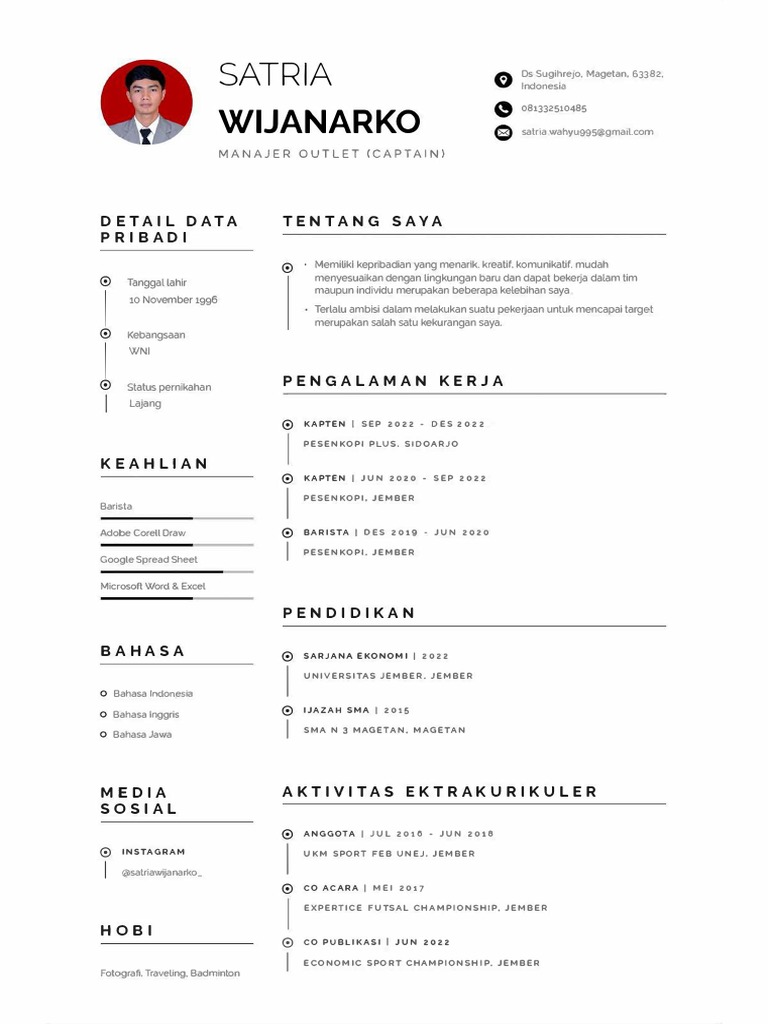 CV - Satria Wahyu Bagus Wijanarko-1 | PDF