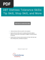 Distress Tolerance: DBT Skills - Worksheet - Therapist Aid | PDF ...