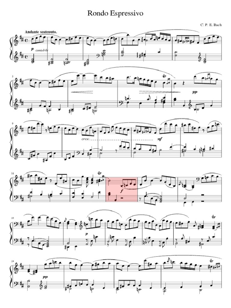 Cpe Bach Rondo Espressivo | PDF
