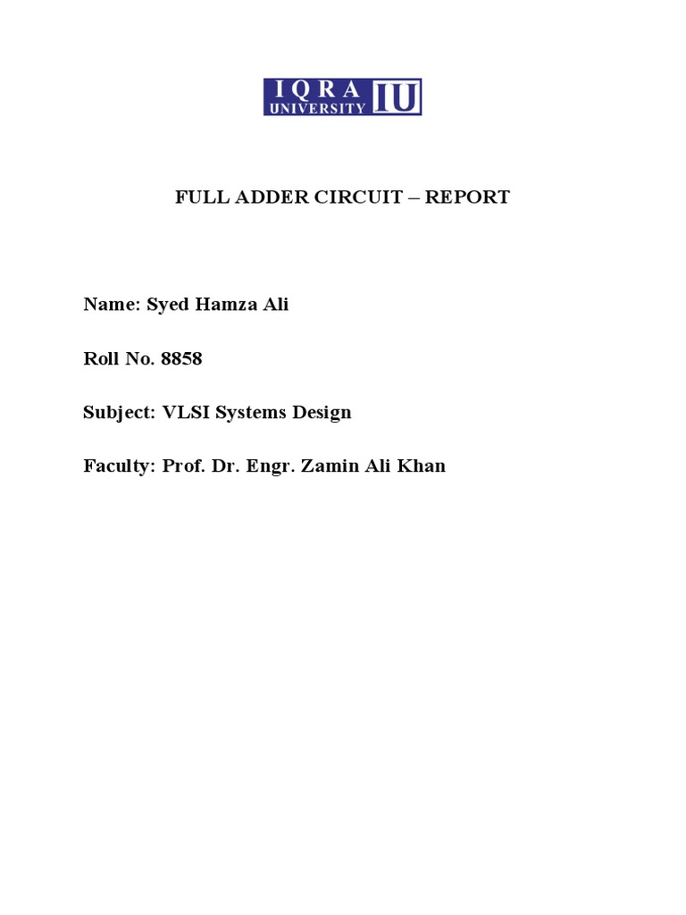 Full Adder 8858 | PDF | Central Processing Unit | Computer Science