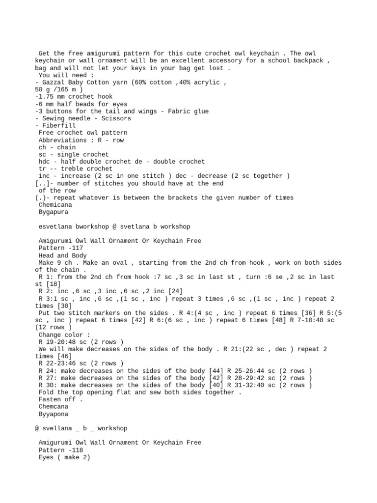Pattern 2 Pdf Crochet Amigurumi