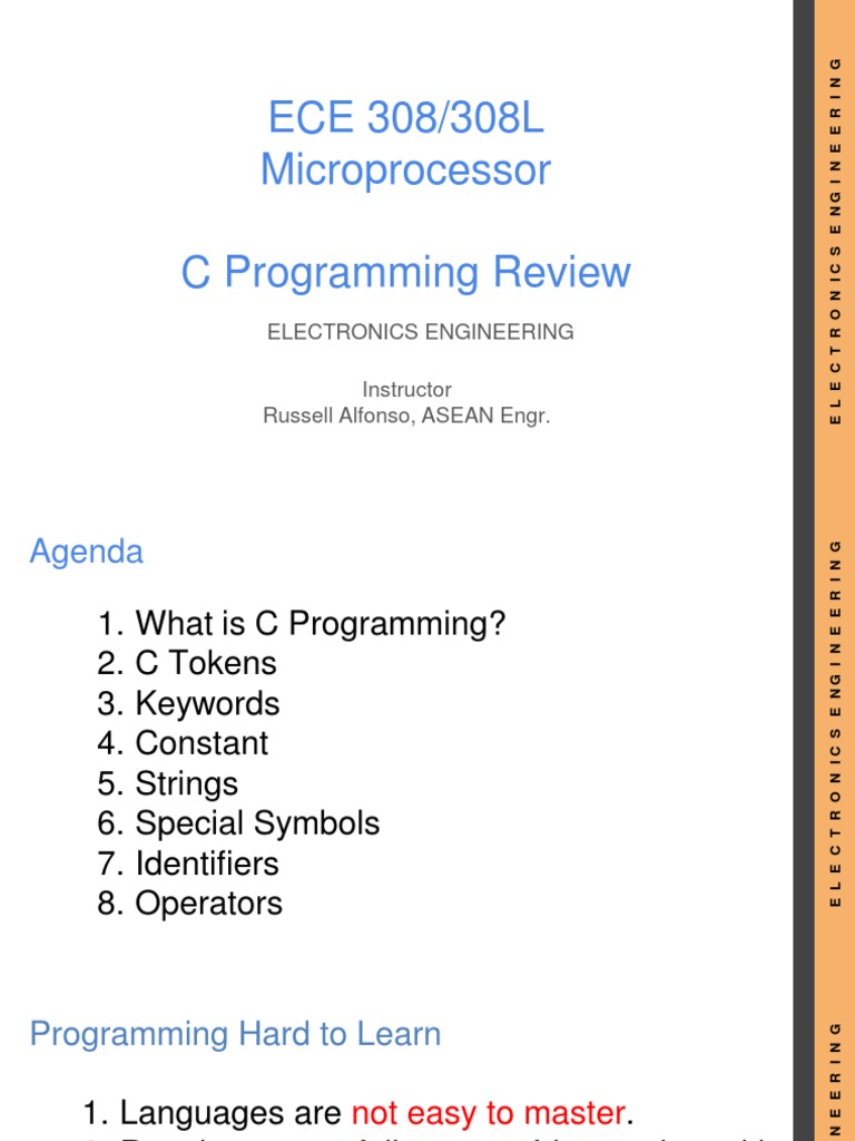 ECE308.308L Microprocessor - C Programming Review | PDF | Programming ... ECE308.308L Microprocessor - C Programming Review | PDF | Programming ...