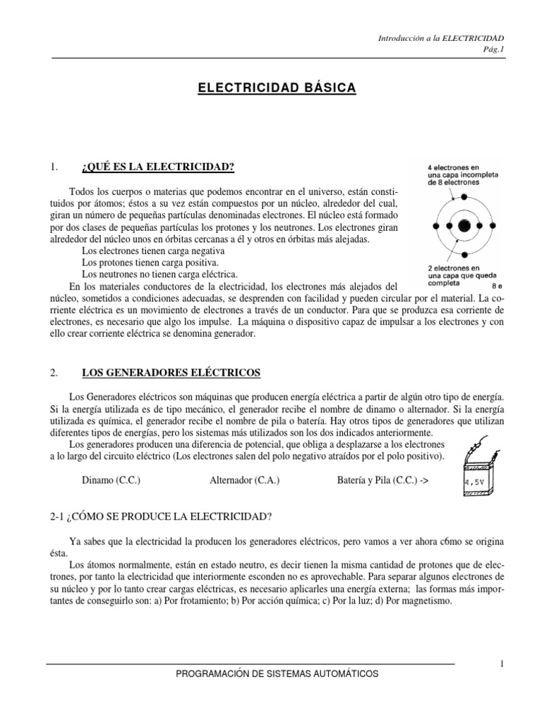 UD 7 - Introducción A La Eléctricidad | PDF | Corriente eléctrica ...