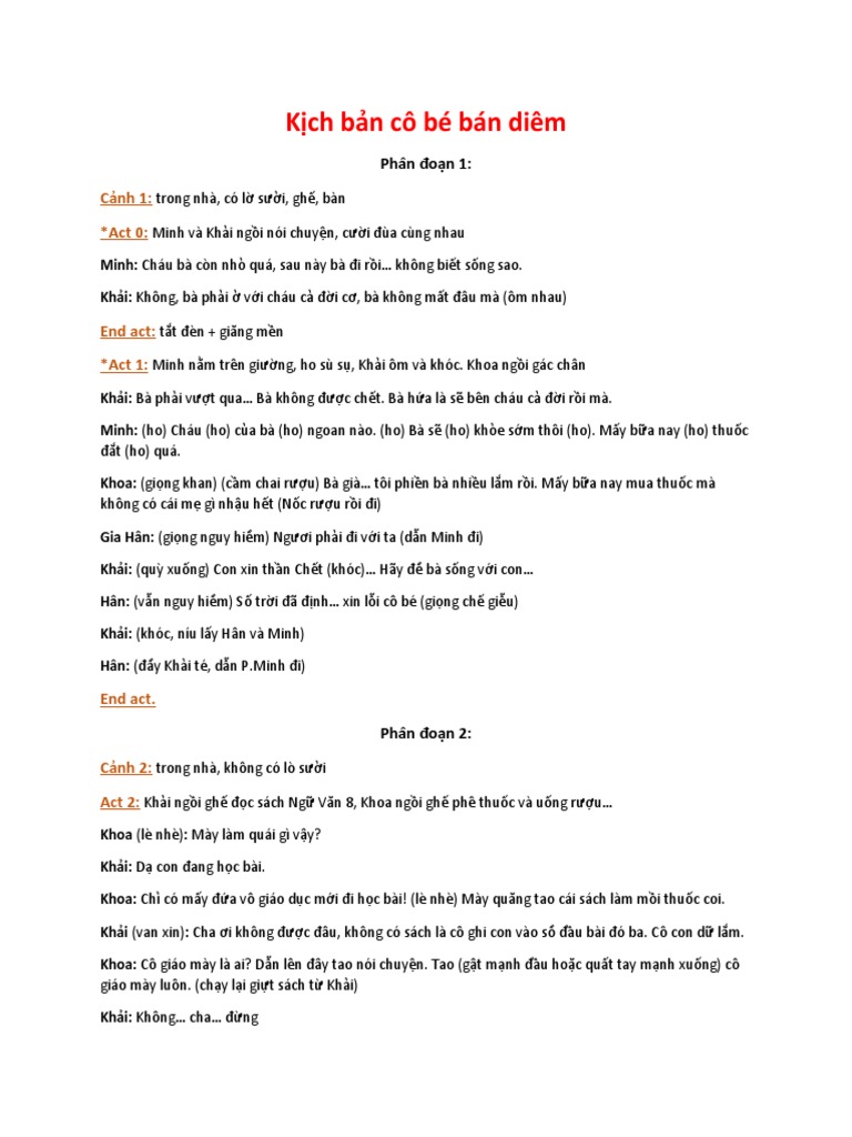 Cô Bé Bán Diêm 2 | PDF