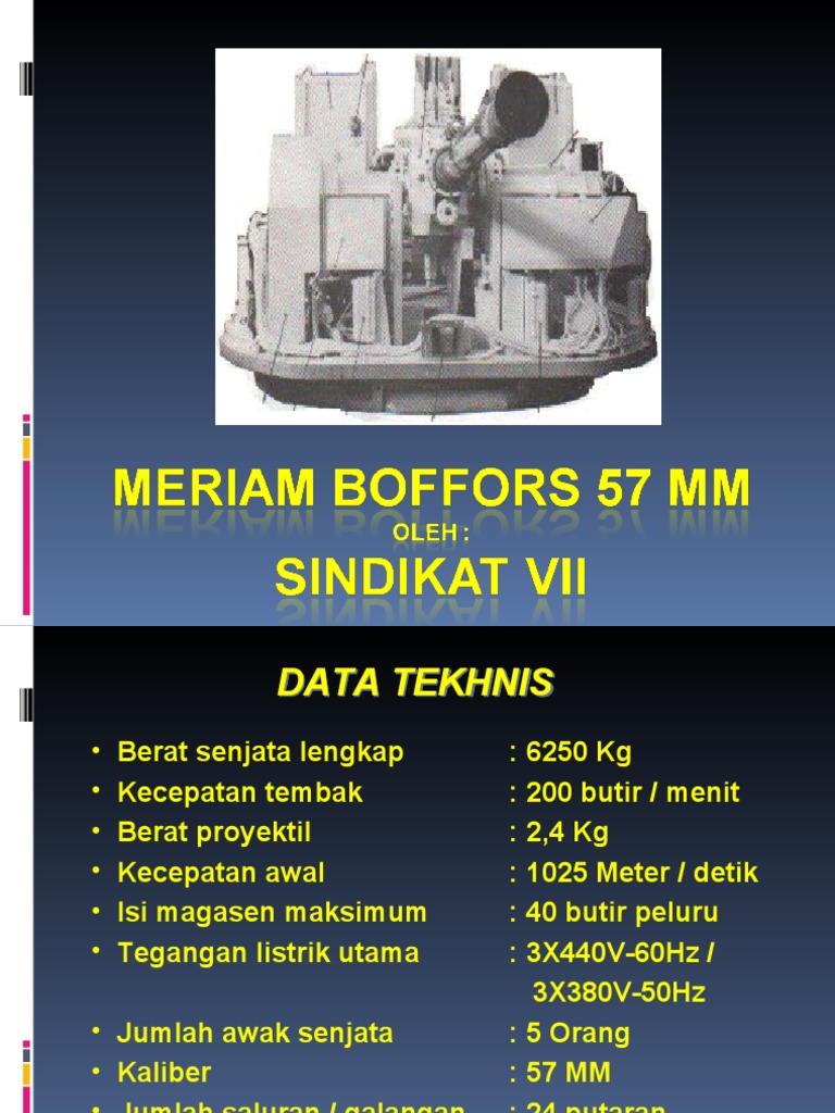 Meriam 57 MM Bofors Sindikat 7 | PDF