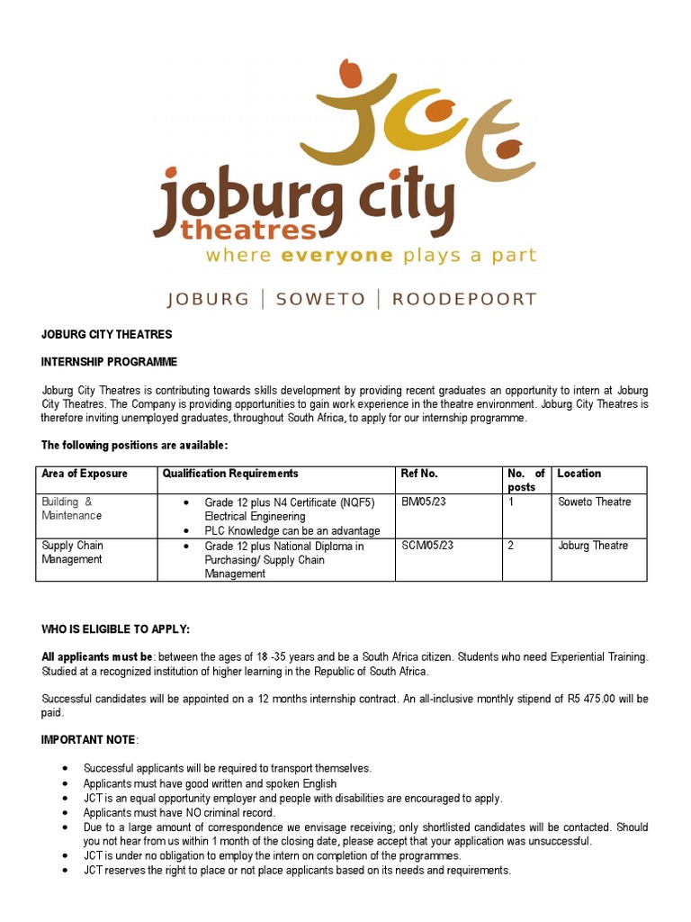 INTERNSHIP ADVERT Intern 2023 May | PDF | Internship | Job Hunting