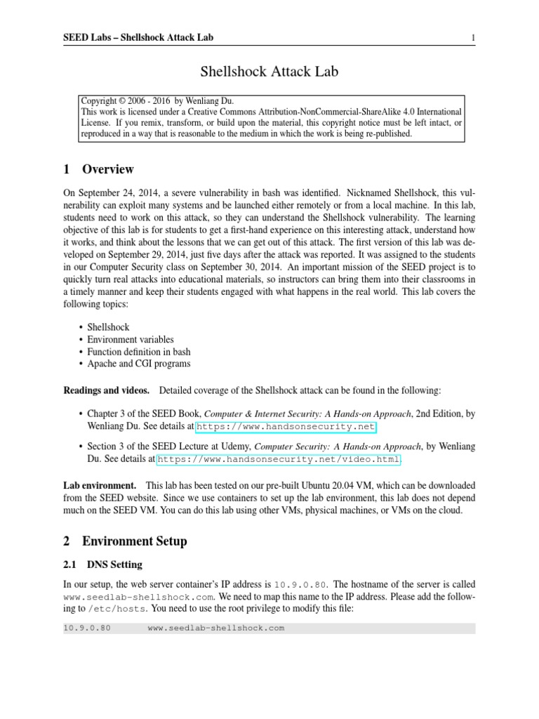 Shellshock | Download Free PDF | Networking | Internet & Web