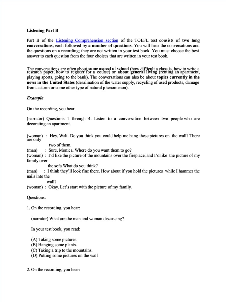 PDF Listening Part B - Compress | PDF