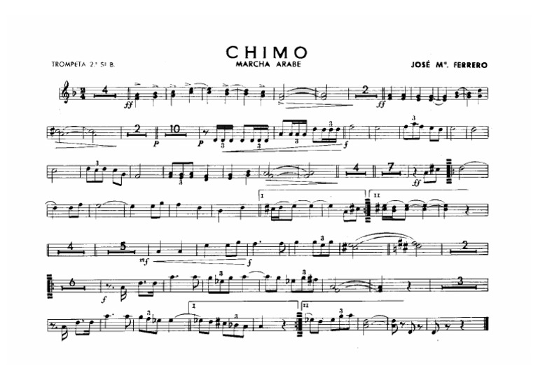 Ferrero Pastor, Jos - Mar - A - Chimo - 016 Trompeta 2a | PDF
